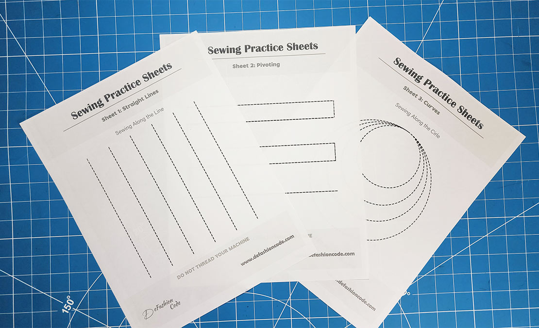 How to Use Sewing Practice Sheets to Improve Your Skills – Defashion Code